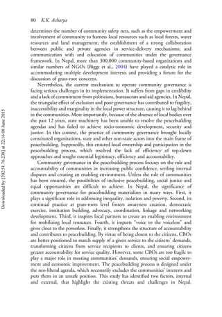 Community governance and peacebuilding | PDF