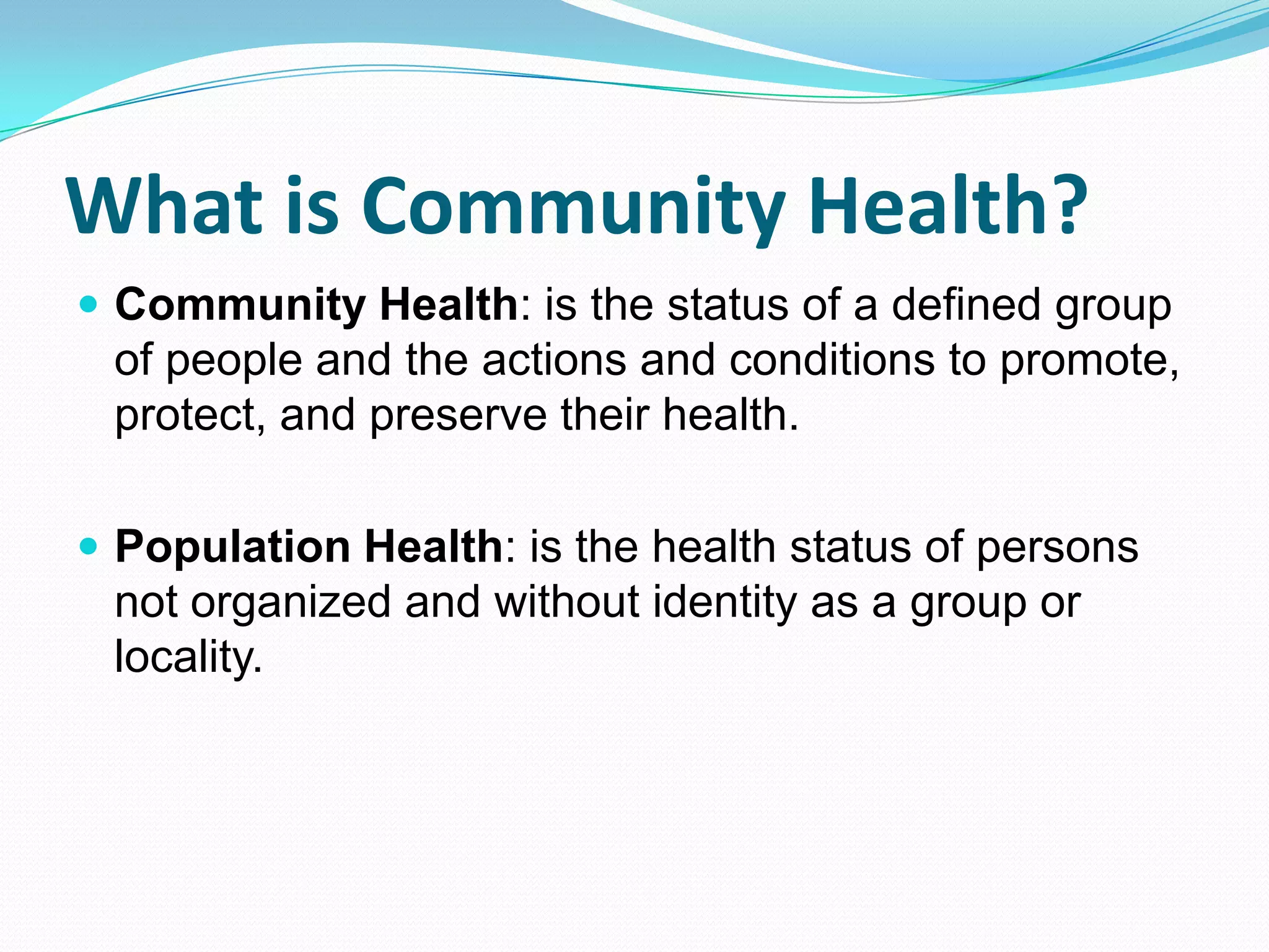 Community health | PPTX