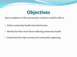 Community health | PPTX