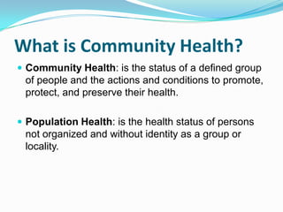 Community health | PPTX