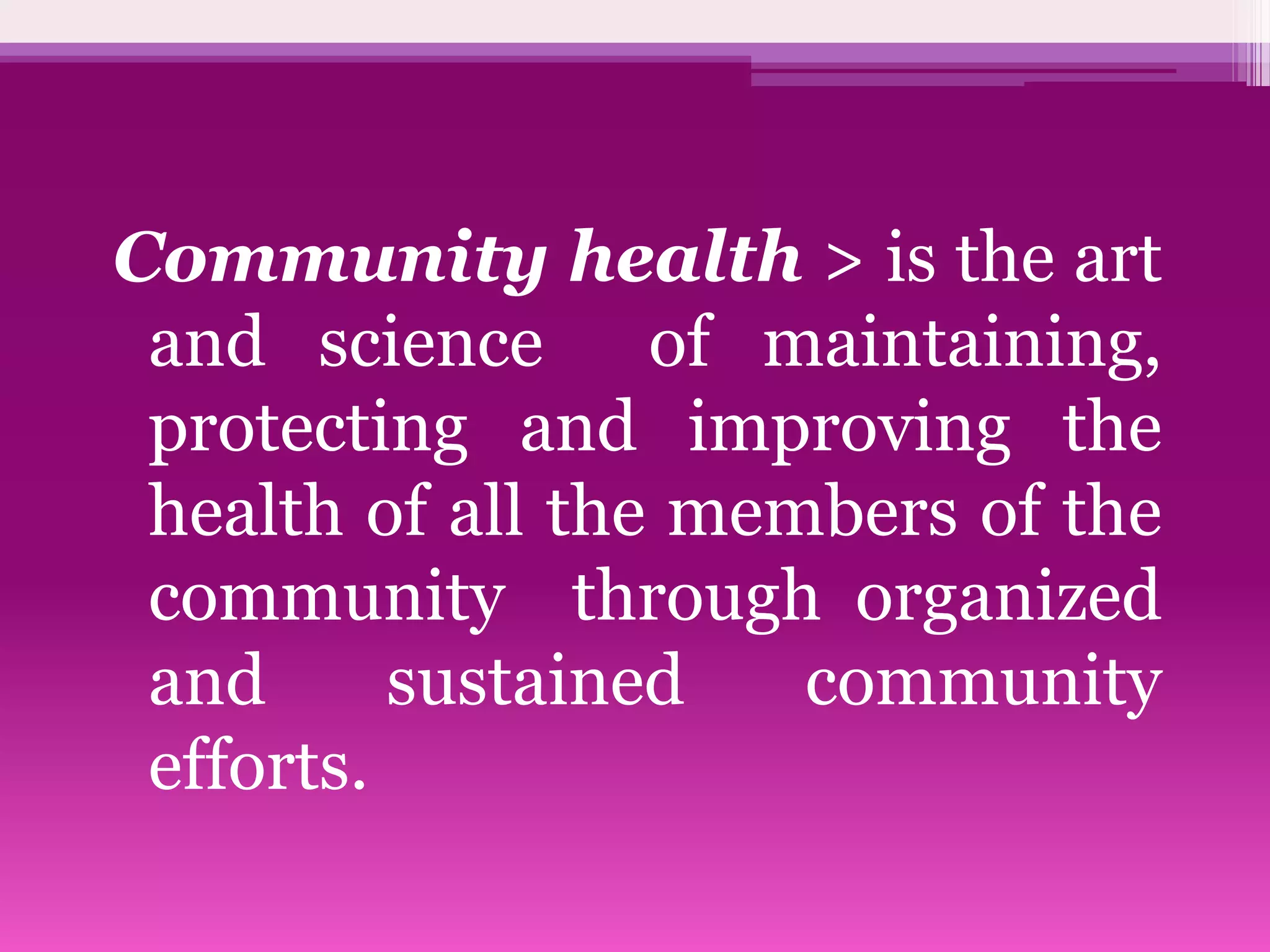 Community health problems | PPT