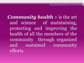Community health problems | PPT