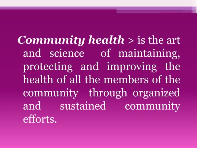 Community health problems | PPT