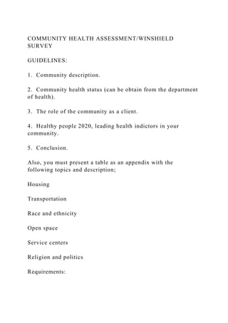COMMUNITY HEALTH ASSESSMENTWINSHIELD SURVEYGUIDELINES1. C.docx