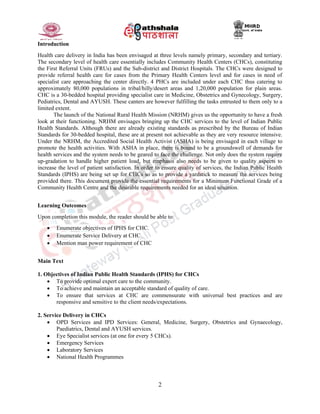 Community health centre organization and functions | PDF