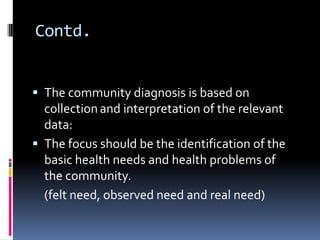 Community Health Diagnosis programm (CDP) | PPTX