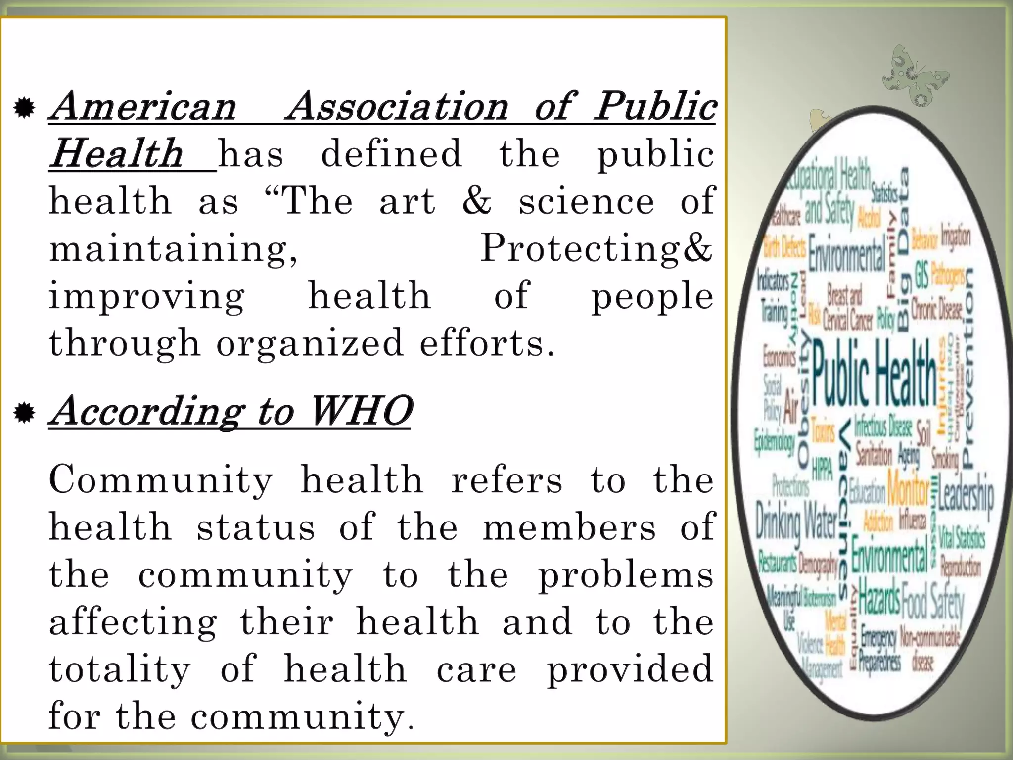 Unit -I : Community Health Introduction | PDF