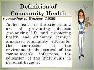 Unit -I : Community Health Introduction | PDF
