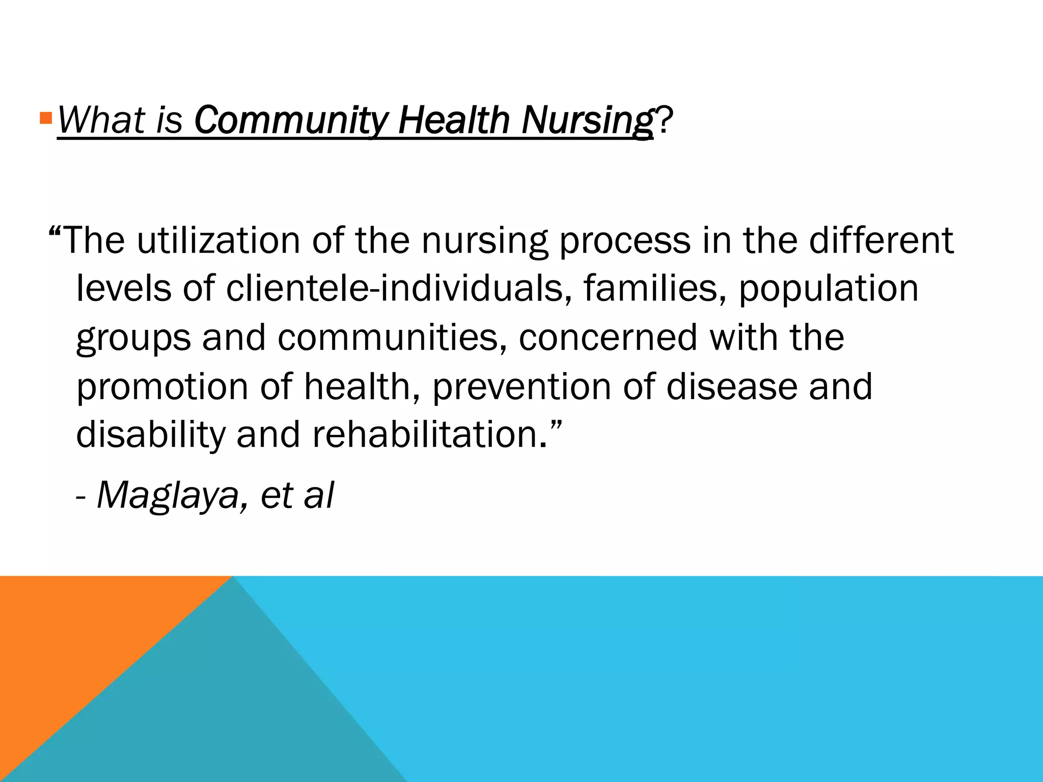 Community Health Nursing (complete) | PDF