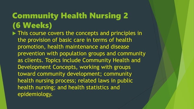 COMMUNITY HEALTH NURSING POWERPOINT PRESENTATION | PPTX