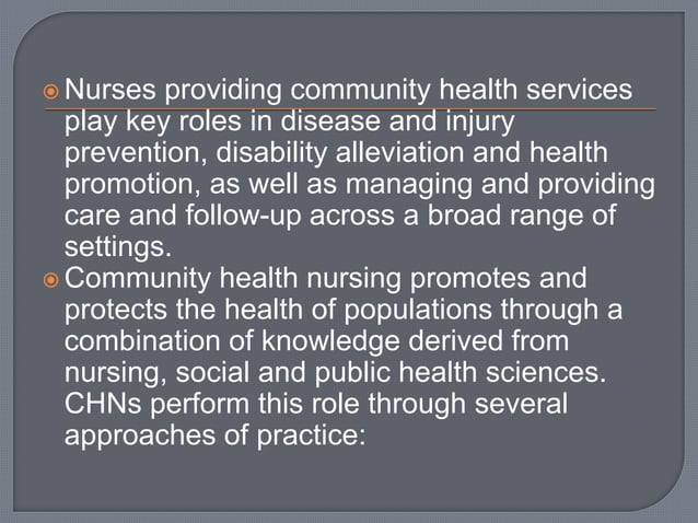 Community health nursing approaches | PPTX