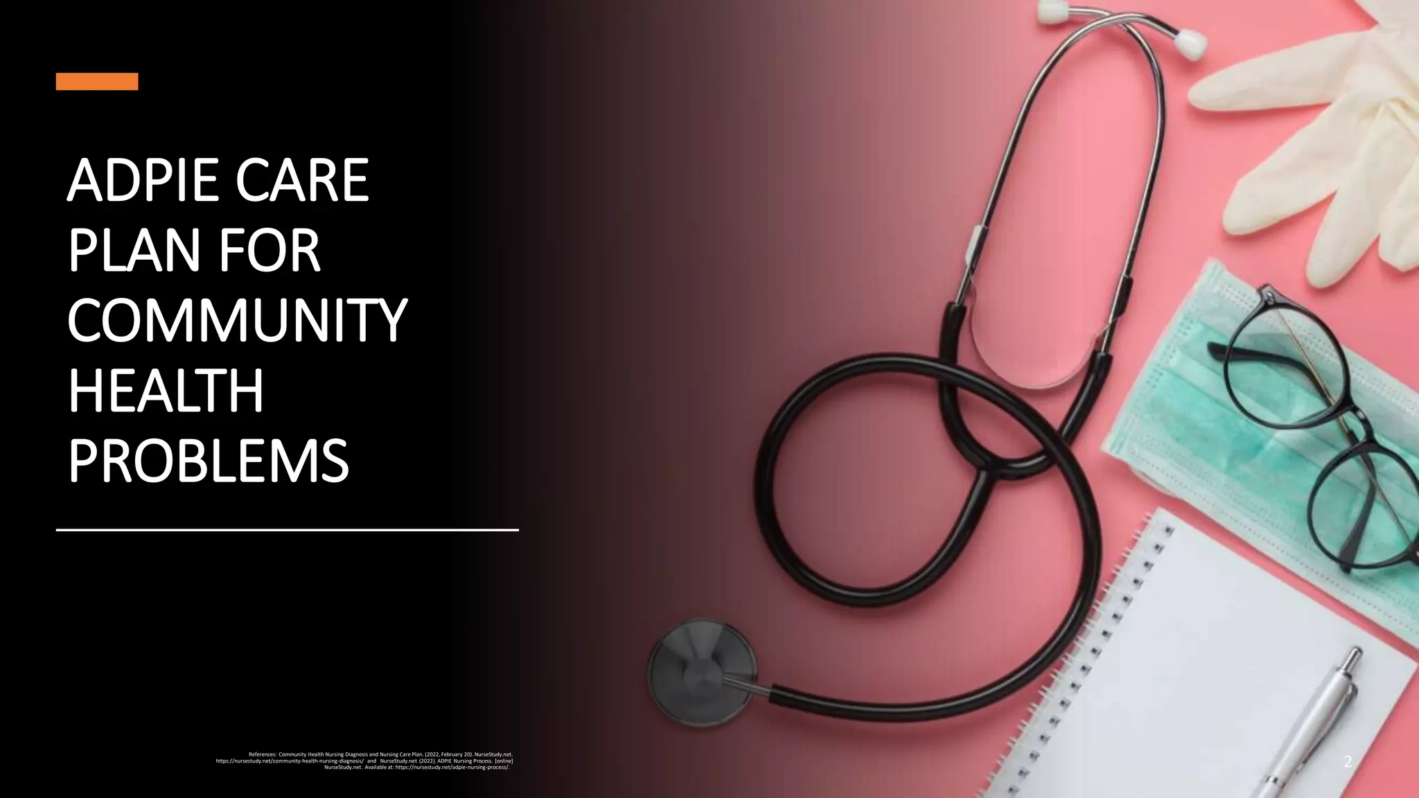 COMMUNITY HEALTH NURSING CARE PLANS, DIAGNOSIS AND INTERVENTION | PPTX