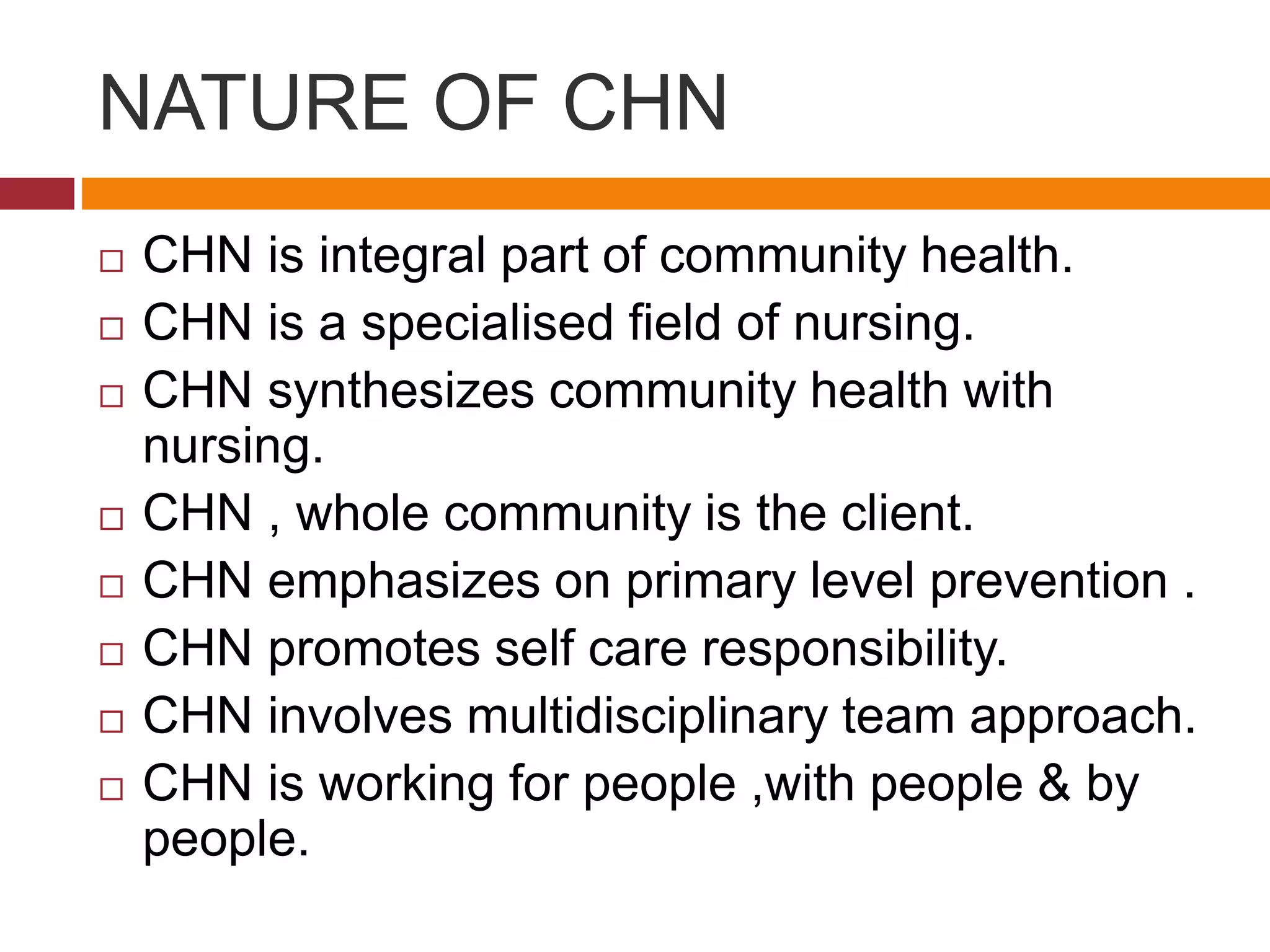 Community health nursing concepts | PPTX