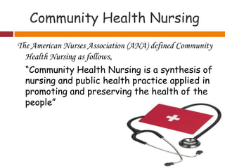 Community health nursing concepts | PPTX