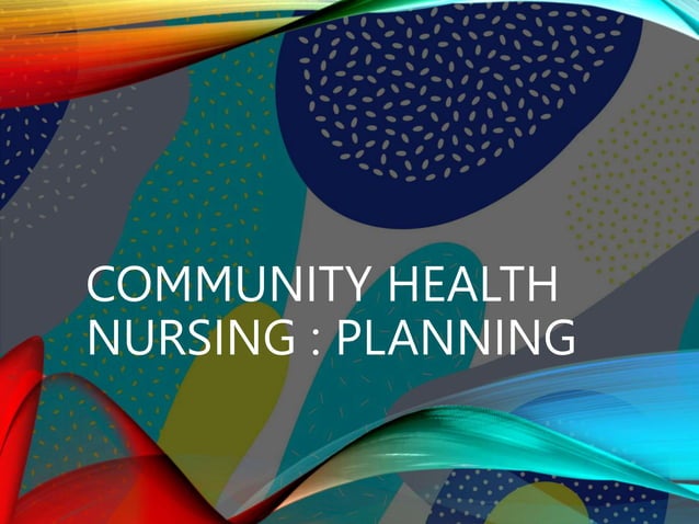 COMMUNITY HEALTH NURSING DIAGNOSIS | PPTX | Physical Therapy | Wellness
