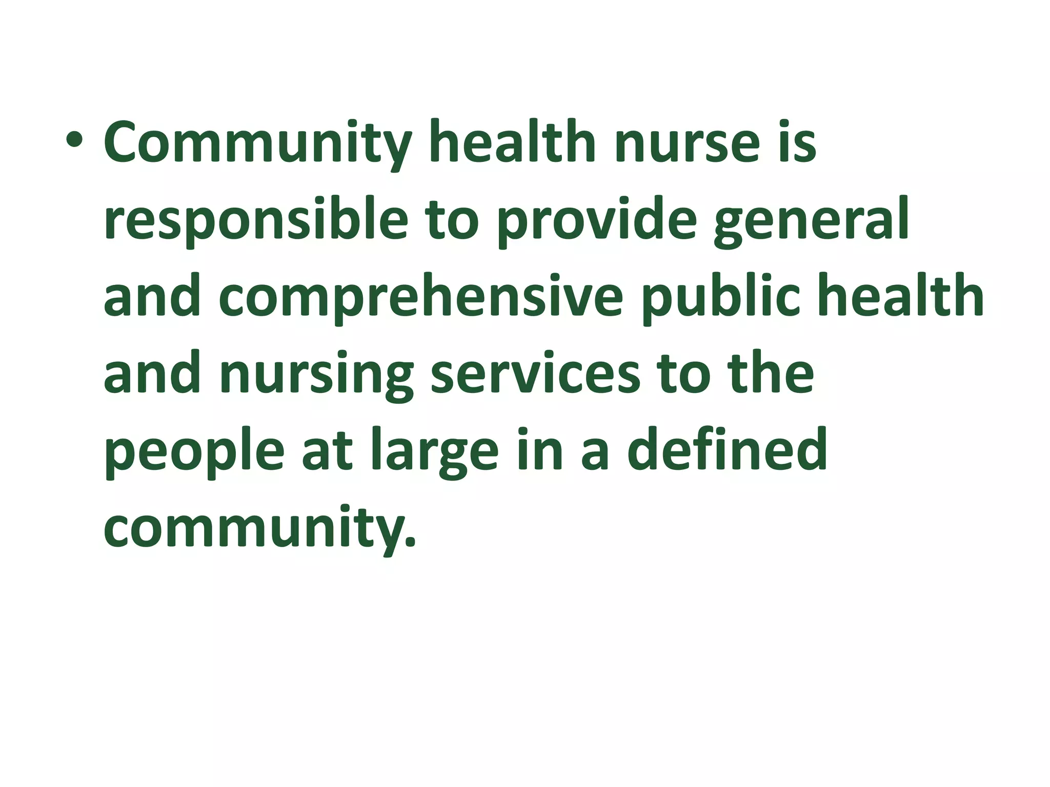 COMMUNITY HEALTH NURSING - PROCESS | PPTX