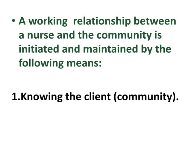 COMMUNITY HEALTH NURSING - PROCESS | PPTX