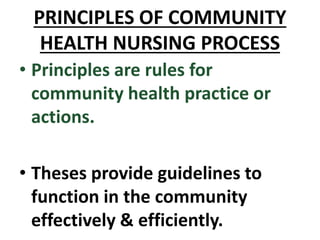 COMMUNITY HEALTH NURSING - PROCESS | PPTX