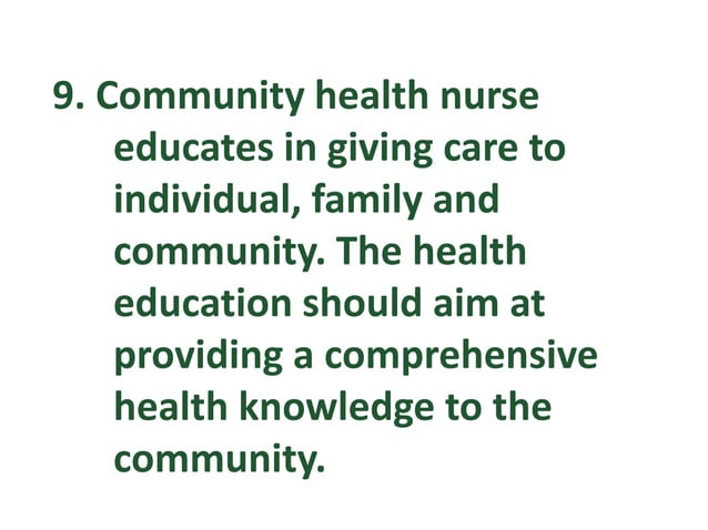 COMMUNITY HEALTH NURSING - PROCESS | PPTX