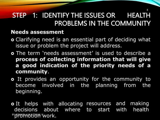 Community Health Project Planning, Implementation, Monitoring, and Evaluation | PPTX