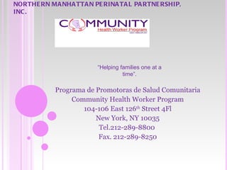 Community health worker program power point presentation- 1-20-2012 | PPT