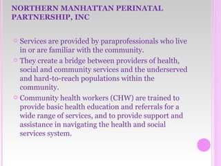 Community health worker program power point presentation- 1-20-2012 | PPT
