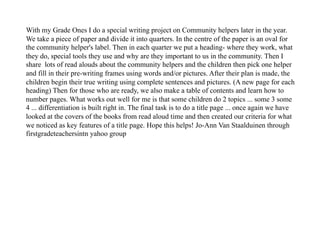 Community helpers1 | PDF | Freelance Writing | Content Production