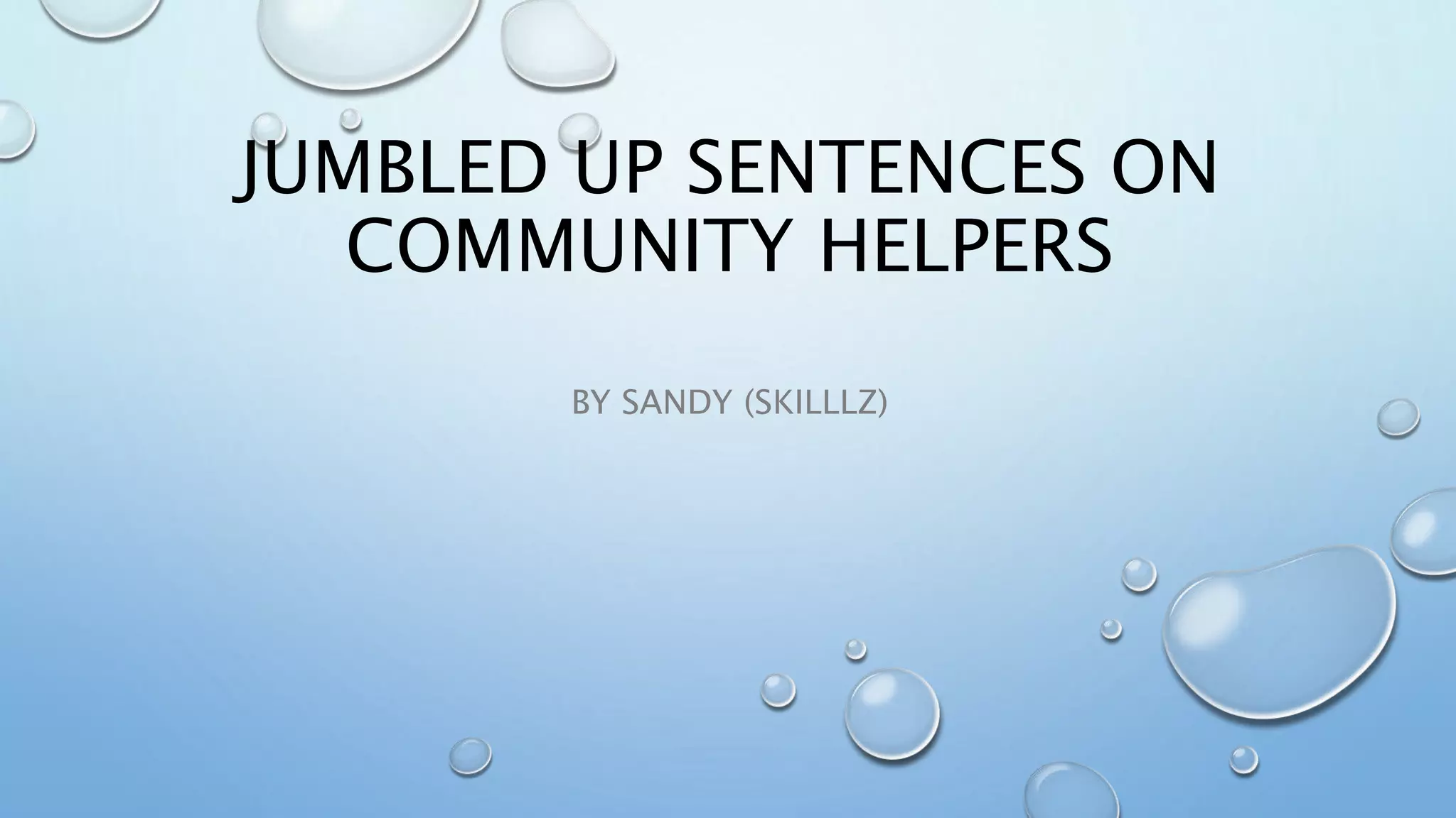 Community Helpers PPT | PPT