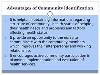 COMMUNITY IDENTIFICATIO bsc nursing 4th year .pptx