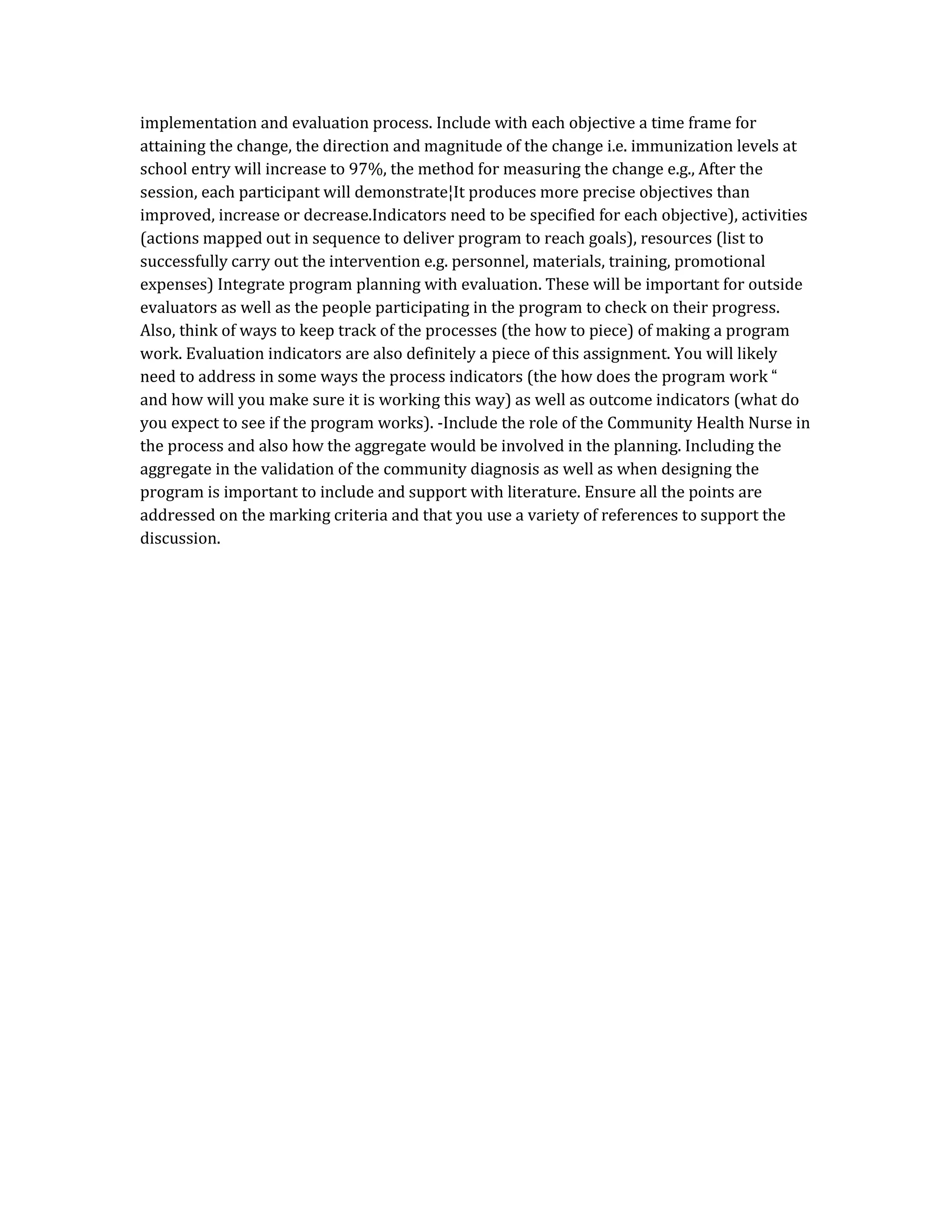 Community Implementation And Evaluation Health Promotion Program Docx