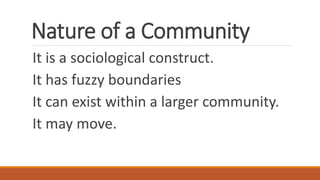 Community in different perspectives | PPTX