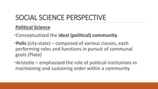 Community in different perspectives | PPTX