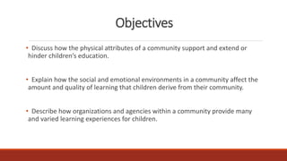 Community Influences on Children's Development | PPTX