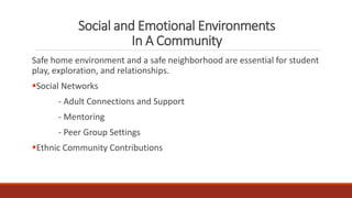 Community Influences on Children's Development | PPTX