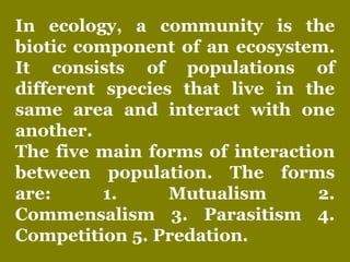 Community interactions | PPTX