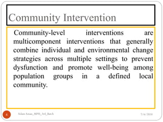 Community Intervention (From Article Review) | PDF