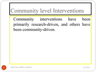 Community Intervention (From Article Review) | PDF