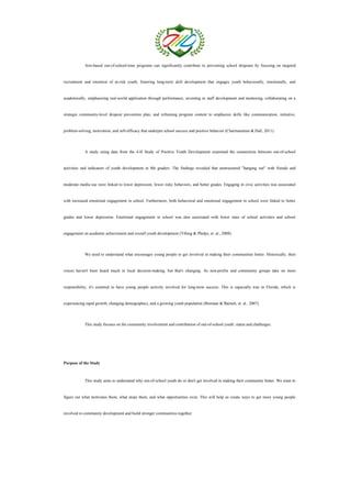 Community Involvement out of school youth.docx