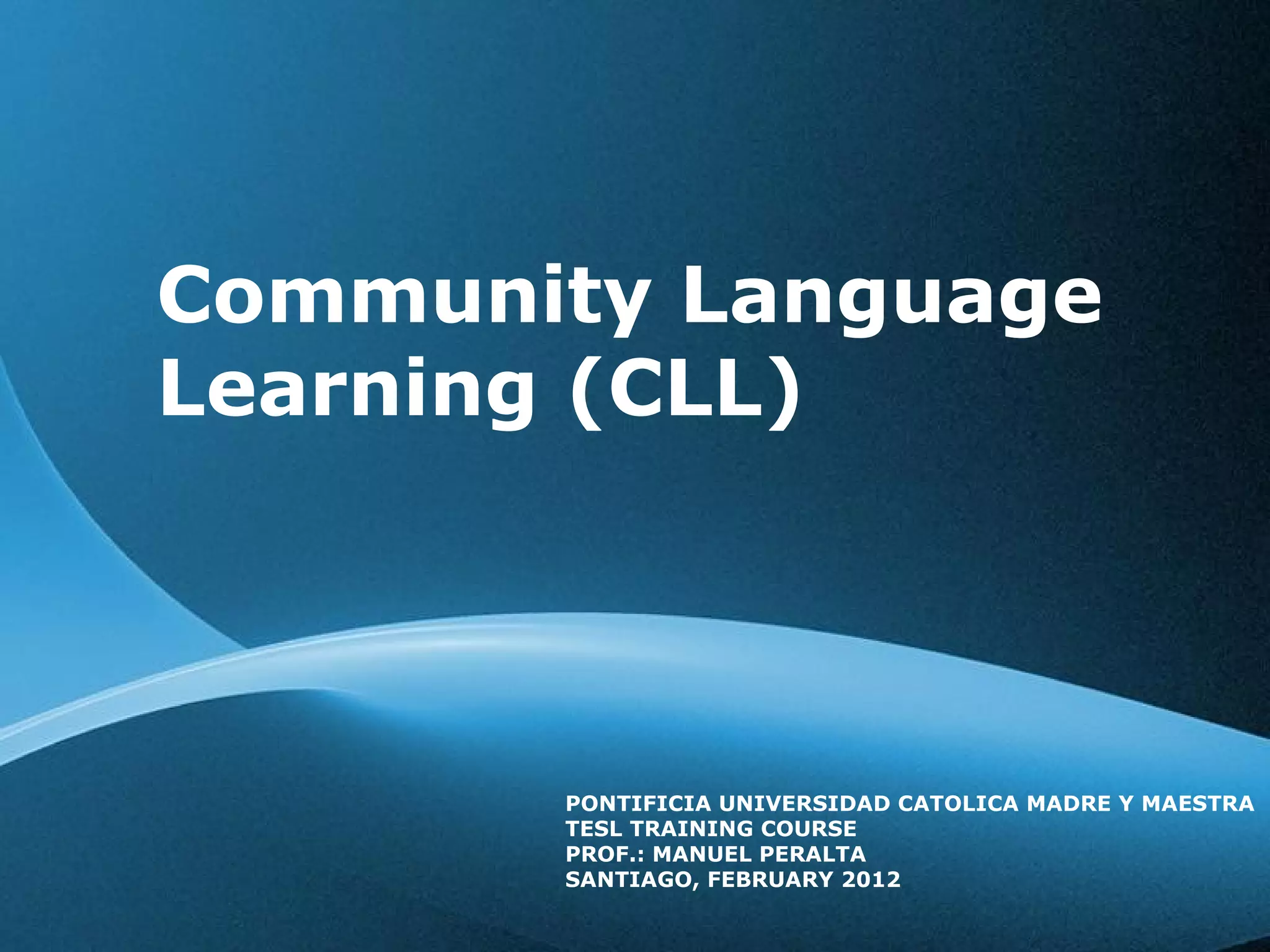 Community language learning | PPT
