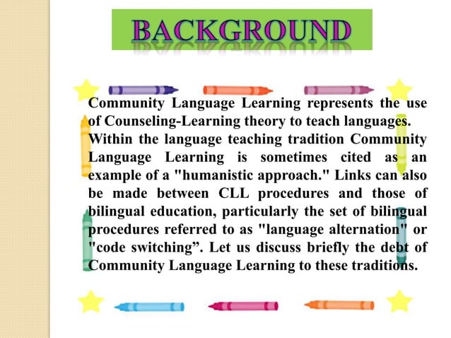 Community language learning | PPTX