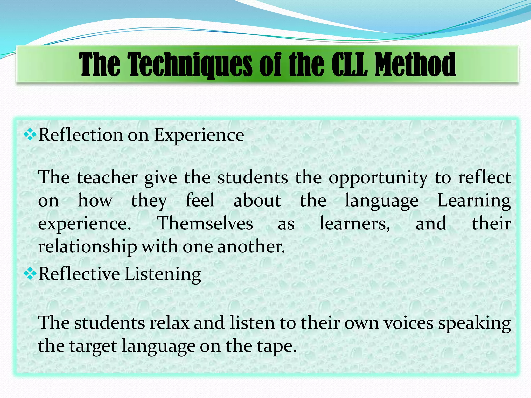 Community language learning | PPT