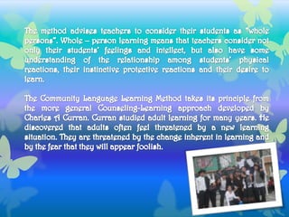 Community language learning | PPT