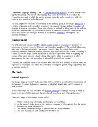 Community language learning | DOCX