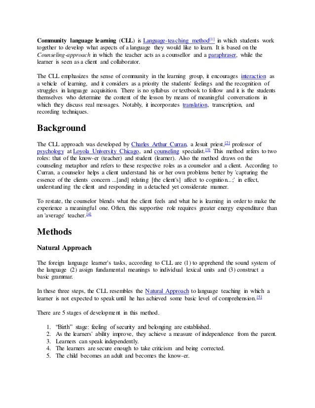 Community language learning