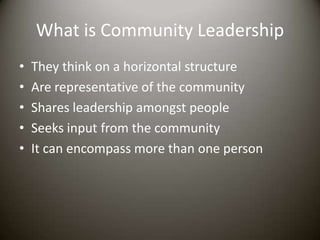 Community leadership | PPTX