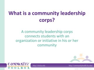 Community leadership | PPT