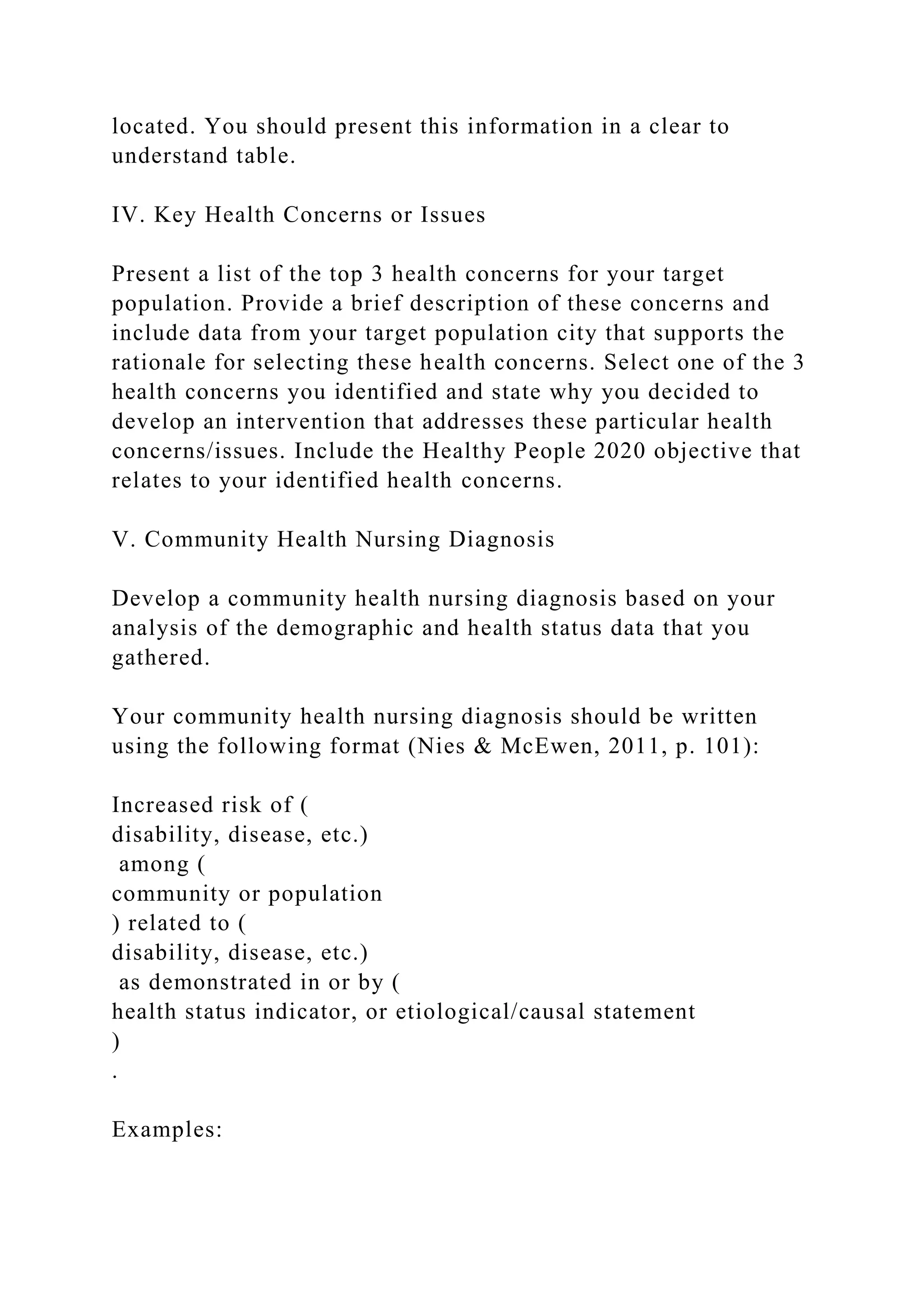 Community Level Interventions The windshield survey summary .docx