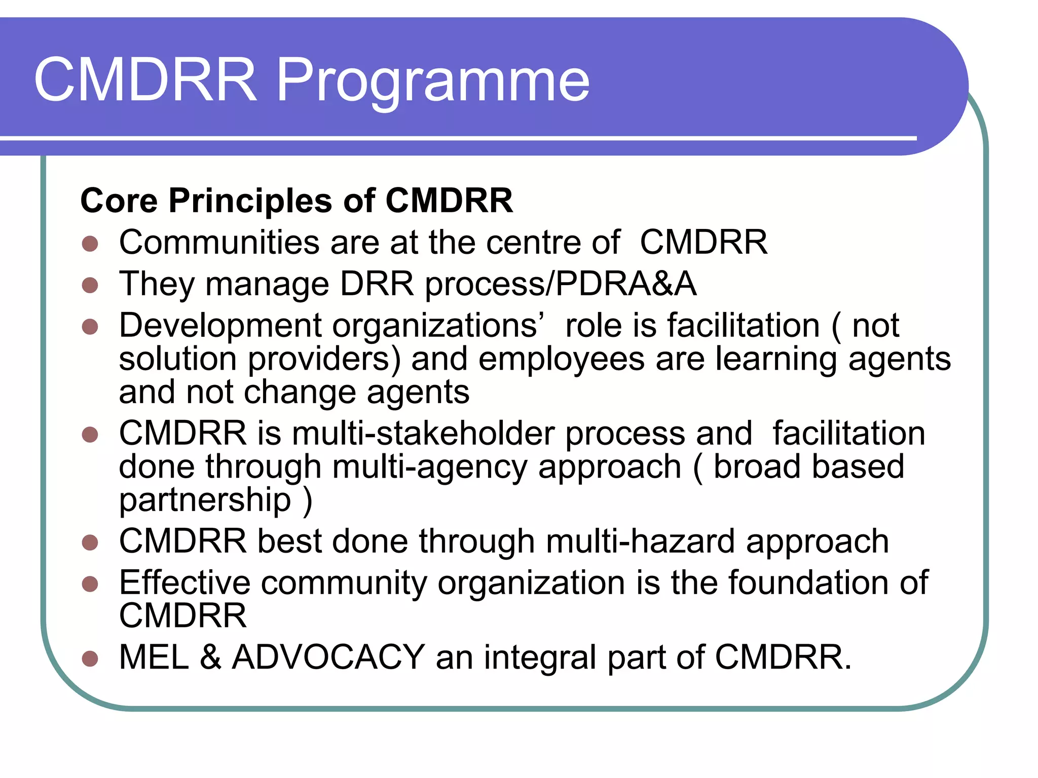 Community managed drr coraid - regional consultation | PDF
