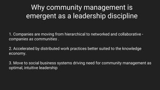 Community Management is the Future of Leadership | PPTX
