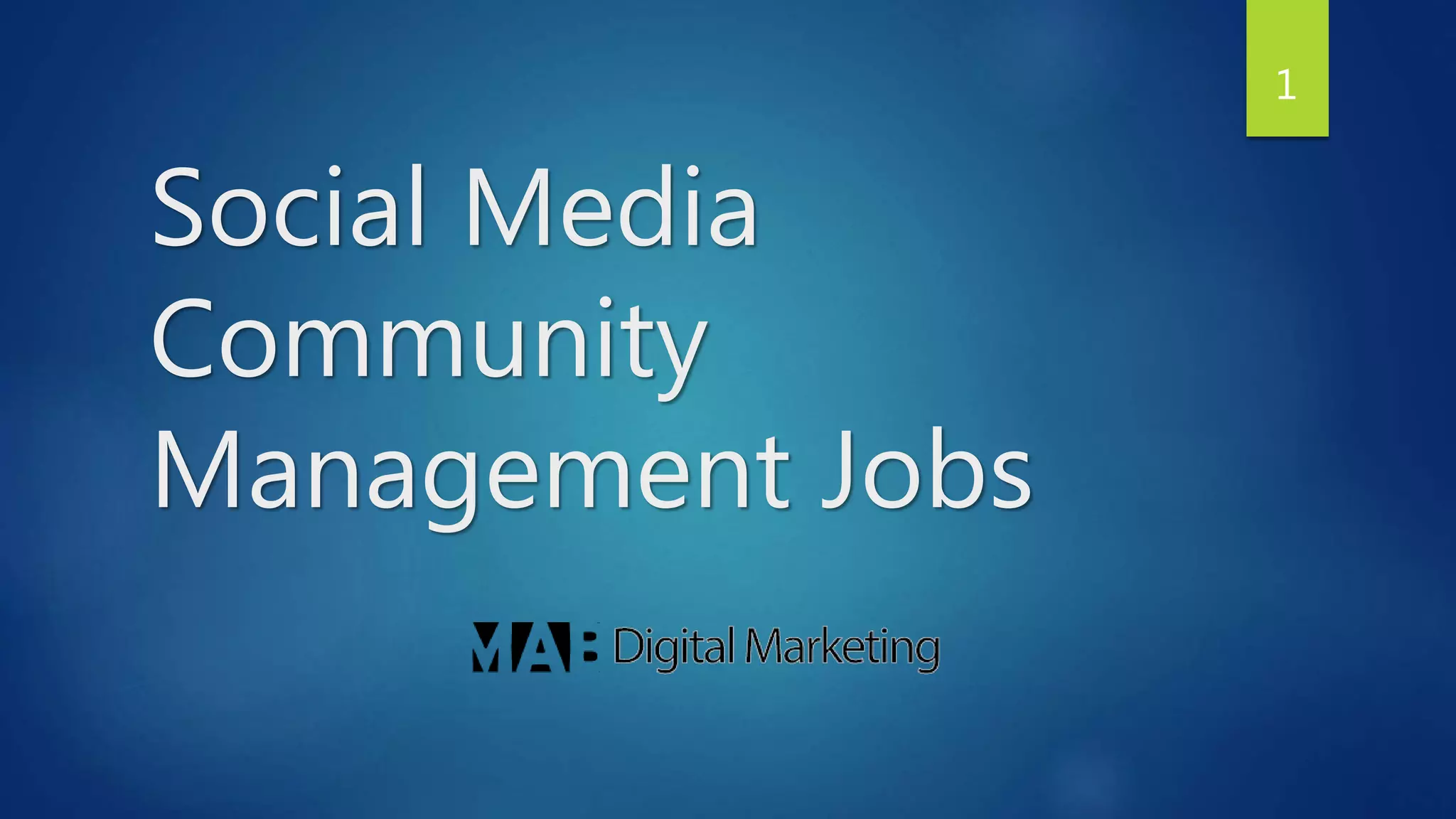 Social Media Community Management | PPTX